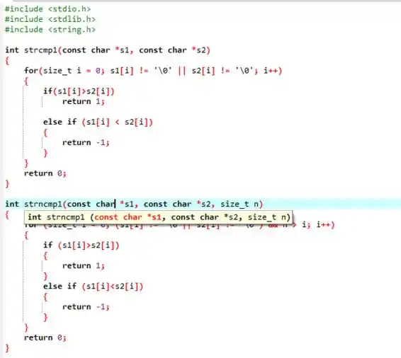 Escreva suas próprias funções de comparação de strings. Escr