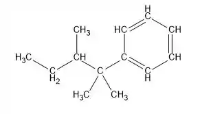 Nomeie os compostos: CH3CH2CH(CH3)C(C6H5)(CH3)2