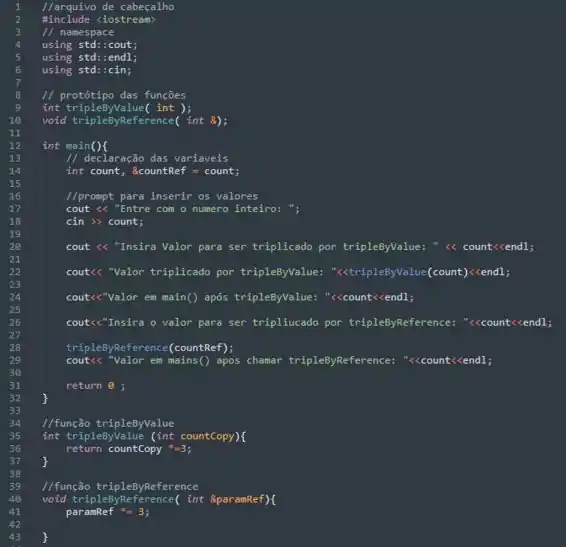 Escreva um programa completo em C++ com duas funções alterna