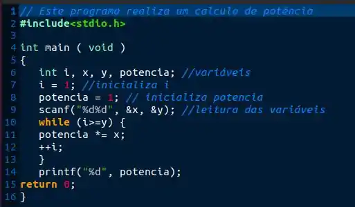 Escreva um programa em C que use as instruções do Exercício