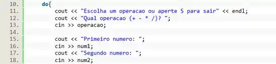 Estruturas de Repetição: while e do-while