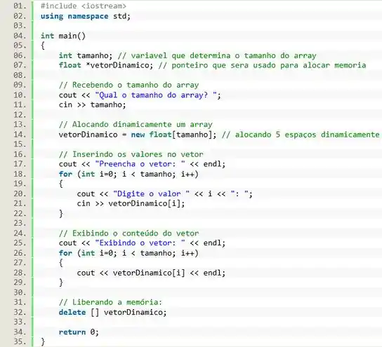 Alocação dinâmica de memória