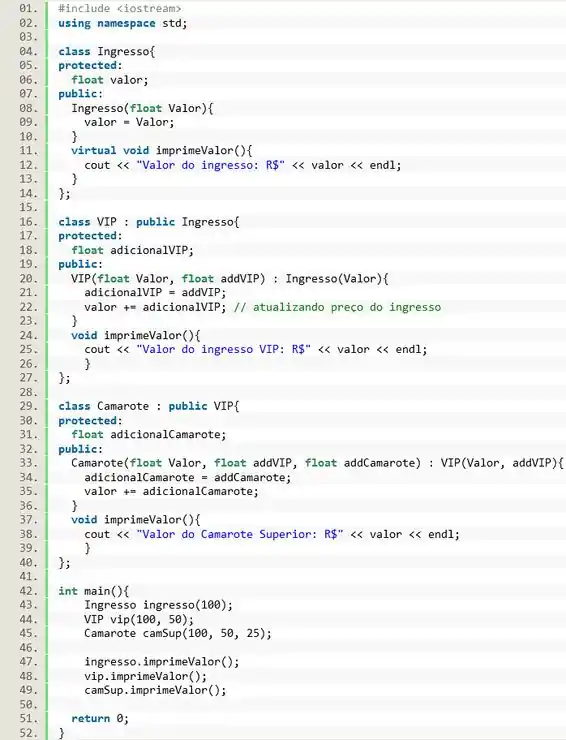 Mais herança e mais polimorfismo