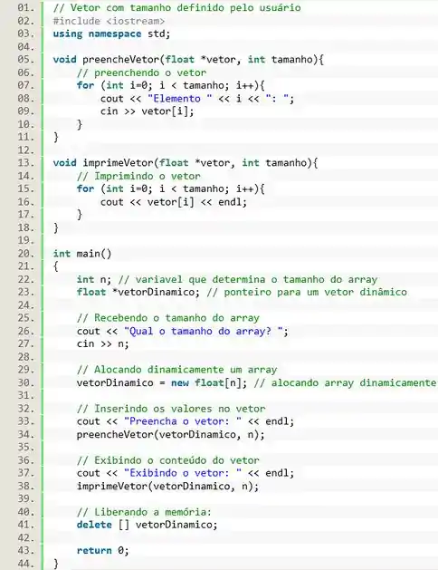Alocação dinâmica de memória