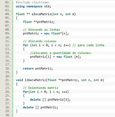 Alocação dinâmica de memória