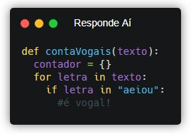 Escreva uma função, chamada contaVoigais, que conta todas as vogais pr